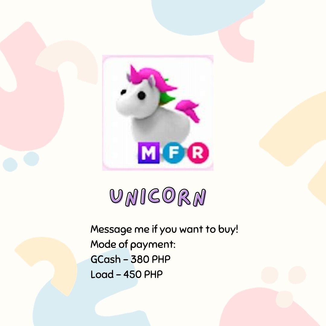 ADOPT ME MFR UNICORN (MEGA NEON FLY RIDE), Video Gaming, Video Games ...