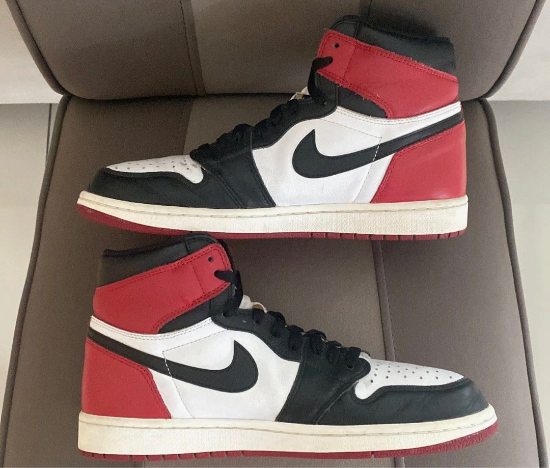 Air Jordan 1 Retro High OG 'Black Toe' 2016, Men's Fashion, Footwear ...