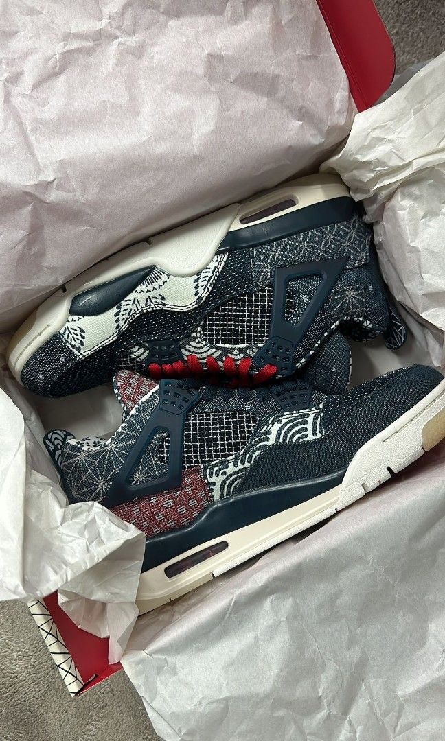 Air Jordan 4 Retro Se Sashiko Mens Fashion Footwear Sneakers On