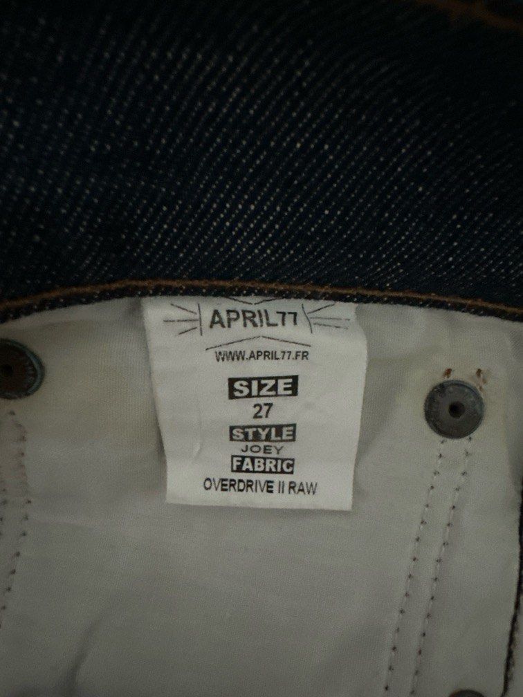 April 77 Jeans Overdrive II Raw, Men's Fashion, Bottoms, Jeans on Carousell