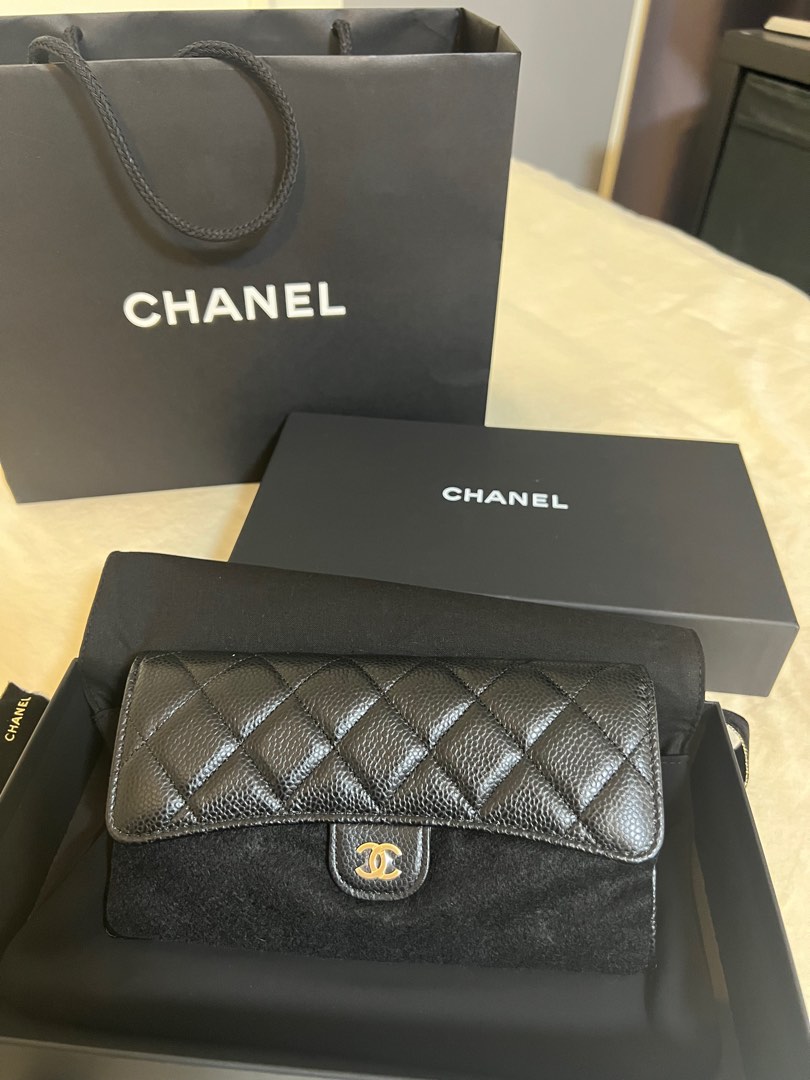 Authentic Chanel CF long Wallet, Luxury, Bags & Wallets on Carousell