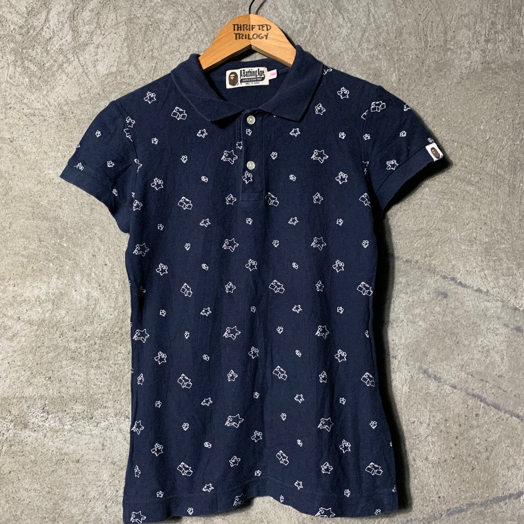 Bape Polo Shirt, Women's Fashion, Tops, Shirts on Carousell