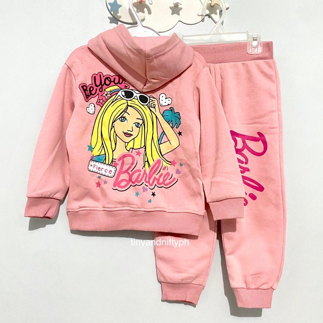 Barbie Tracksuit, Babies & Kids, Babies & Kids Fashion on Carousell