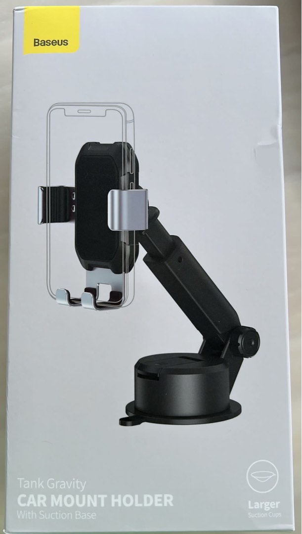 Baseus Tank Gravity Car Mount Holder w suction base, Mobile Phones ...