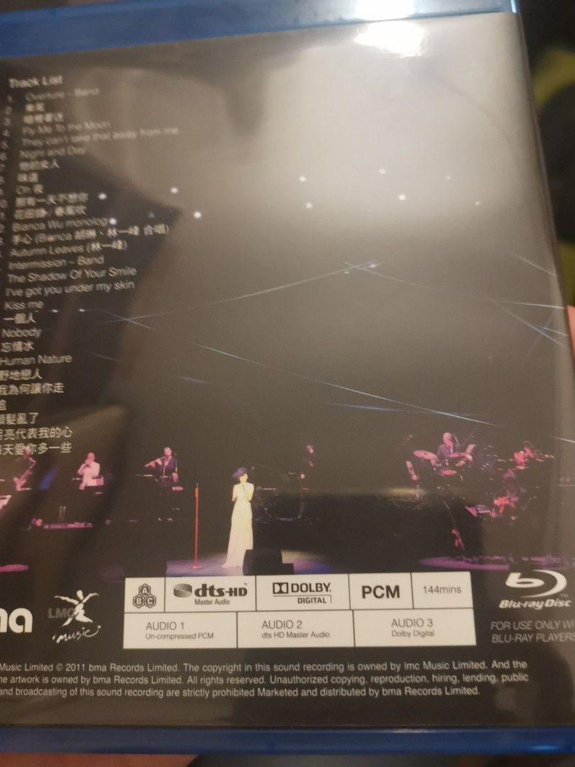 Bianca Wu and Jacky Cheung Live Concert Bluray , out of print, Hobbies ...