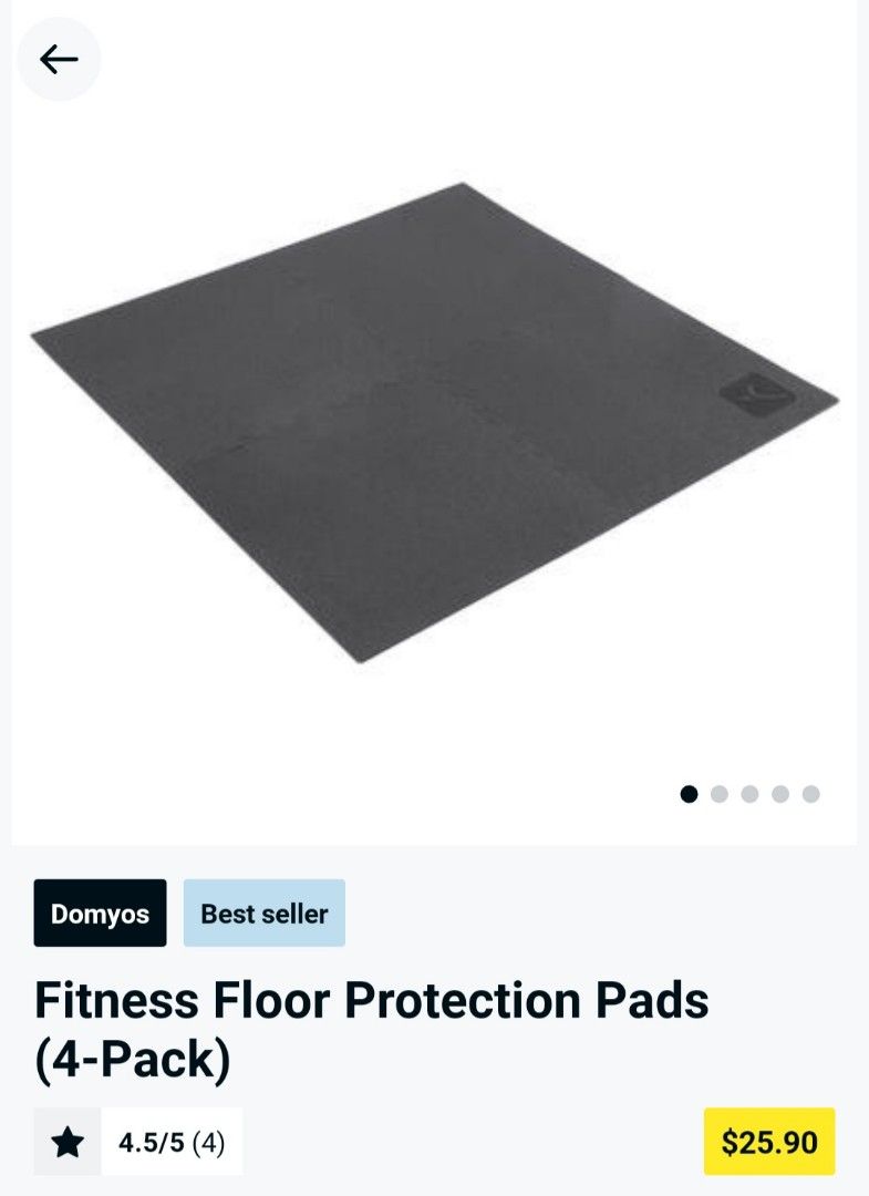 BNIB- Domyos Fitness Floor Protection Pad, Sports Equipment, Exercise ...