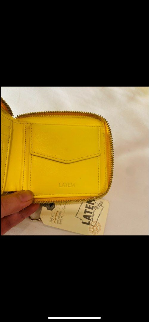 Brand New! Latem Perfect Yellow Canvas Multicompartment Zip Wallet ...