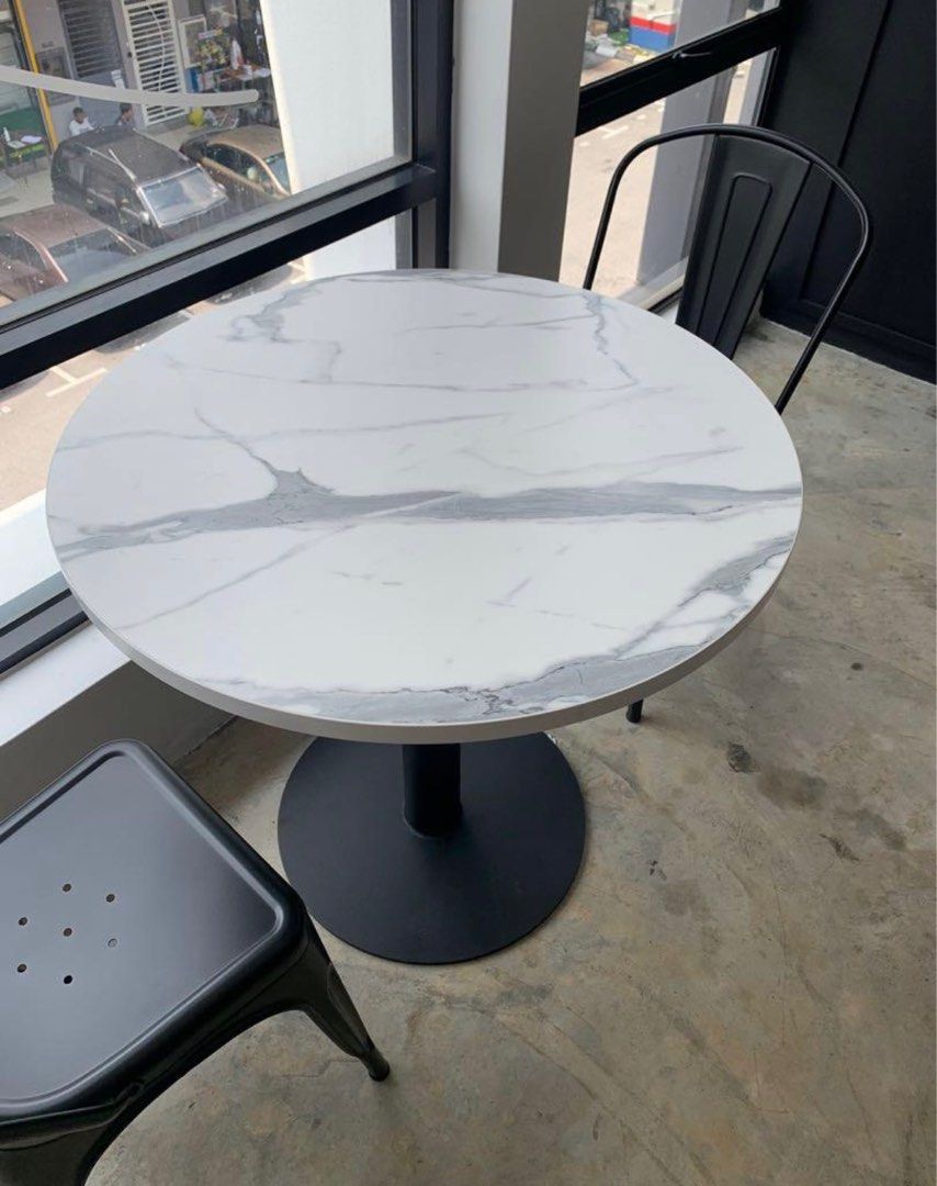 Cafe OEM Marble design Table, Furniture & Home Living, Furniture ...