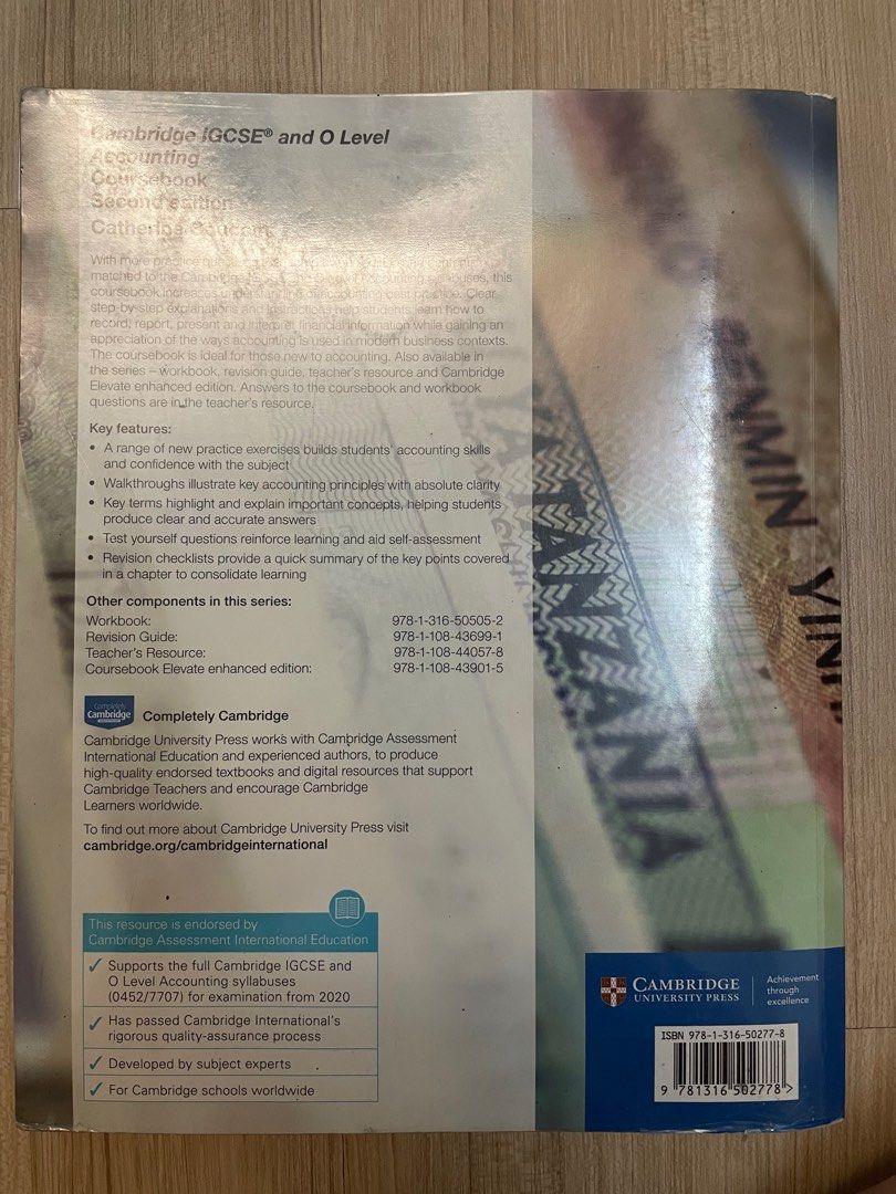 Cambridge Igcse O Level Accounting Coursebook Hobbies And Toys Books And Magazines Textbooks On