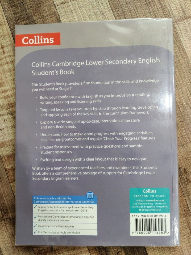 Cambridge Lower Secondary English Stage 7 Student's Book, Hobbies & Toys, Books & Magazines ...