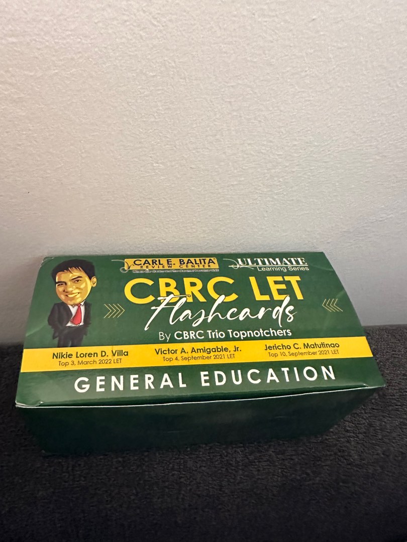 CBRC LET FLASH CARDS for GENERAL EDUCATION Licensure Examination for ...
