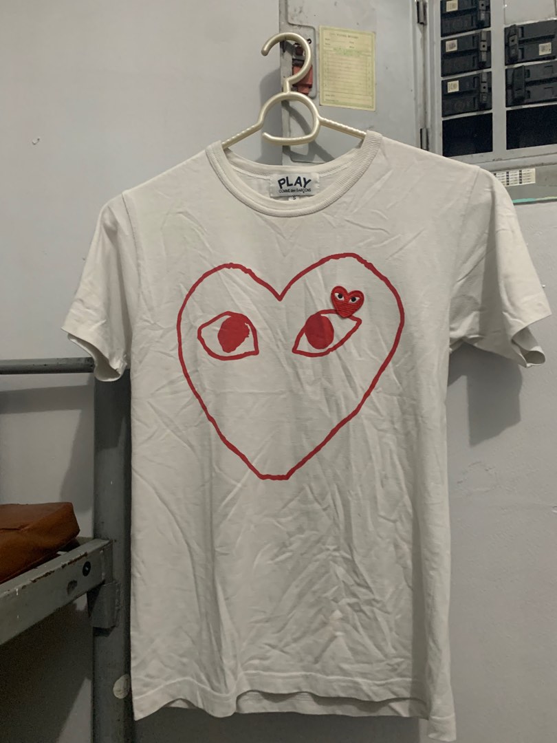 CDG White shirt, Women's Fashion, Tops, Shirts on Carousell