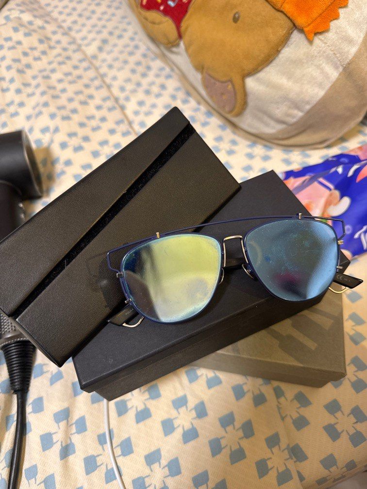 Christian Dior Black/Blue Metal Frame Technologically Sunglasses, Women ...