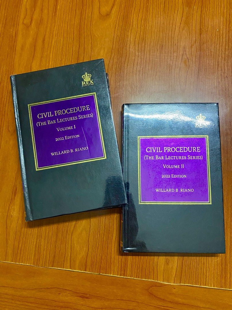 Civil Procedure (The Bar Lecture Series) by Riano 2022 Edition, Hobbies & Toys, Books ...