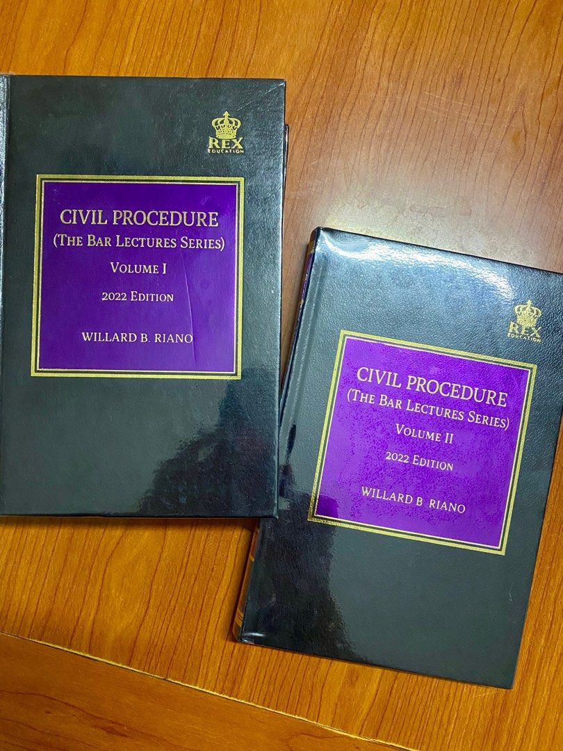 Civil Procedure (The Bar Lecture Series) by Riano 2022 Edition, Hobbies & Toys, Books ...
