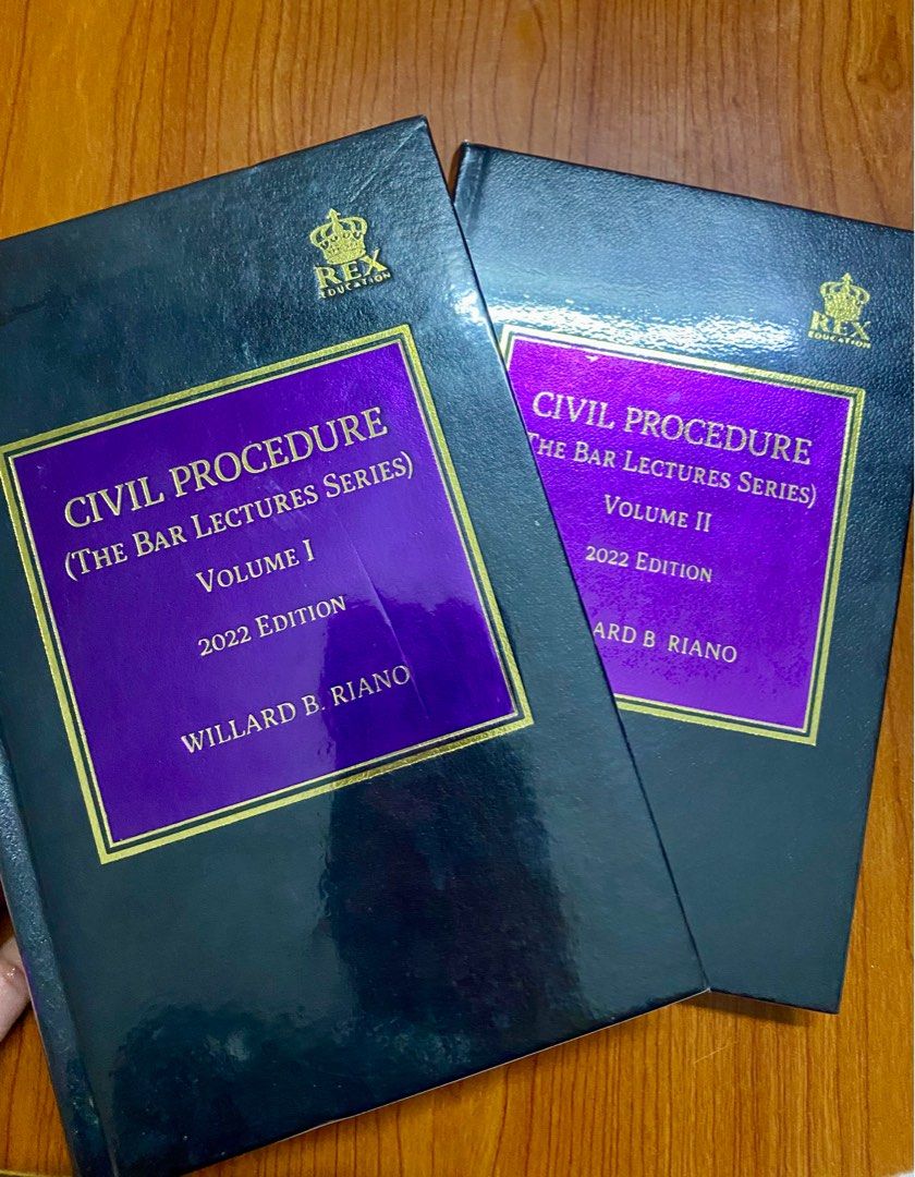 Civil Procedure (The Bar Lecture Series) by Riano 2022 Edition, Hobbies & Toys, Books ...