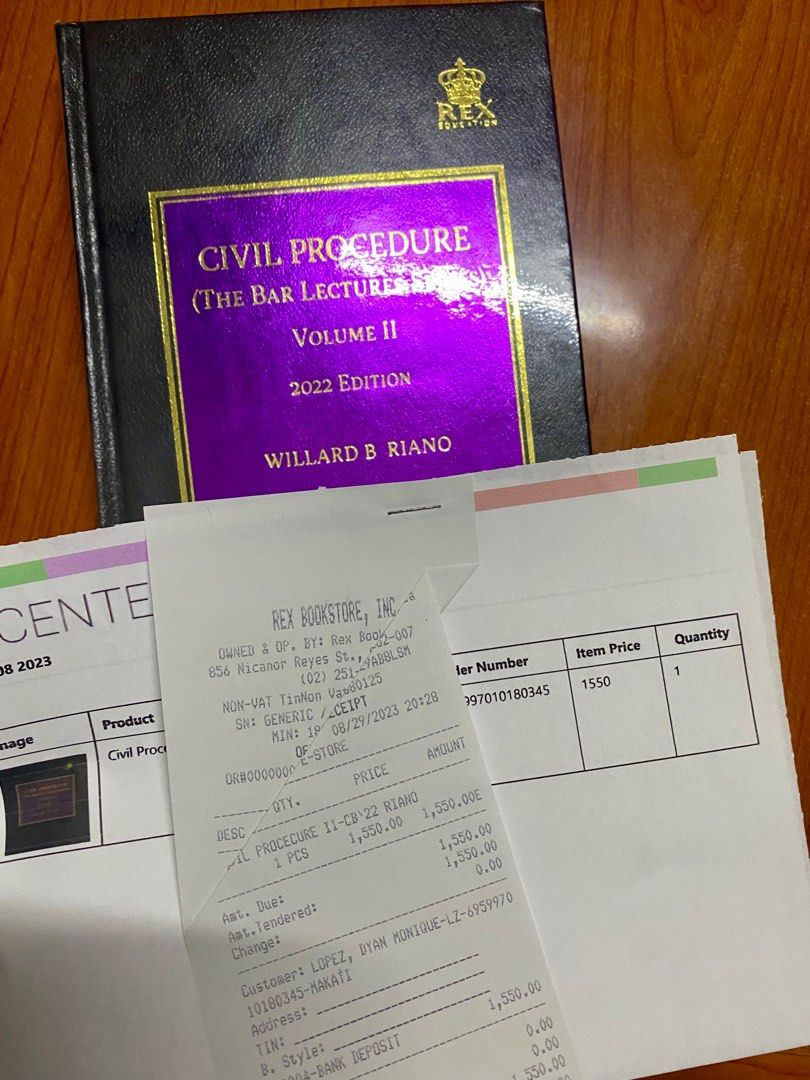 Civil Procedure (The Bar Lecture Series) by Riano 2022 Edition, Hobbies & Toys, Books ...