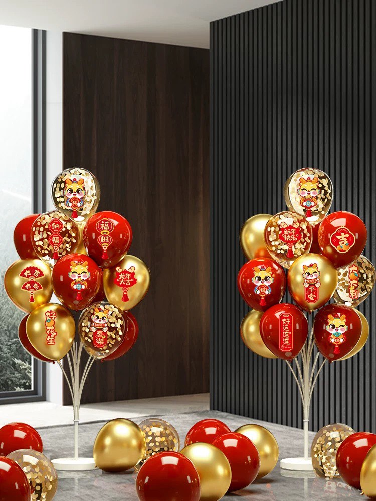 CNY Decorations/ Chinese new year balloon stick/Balloon setup/ 2024 ...