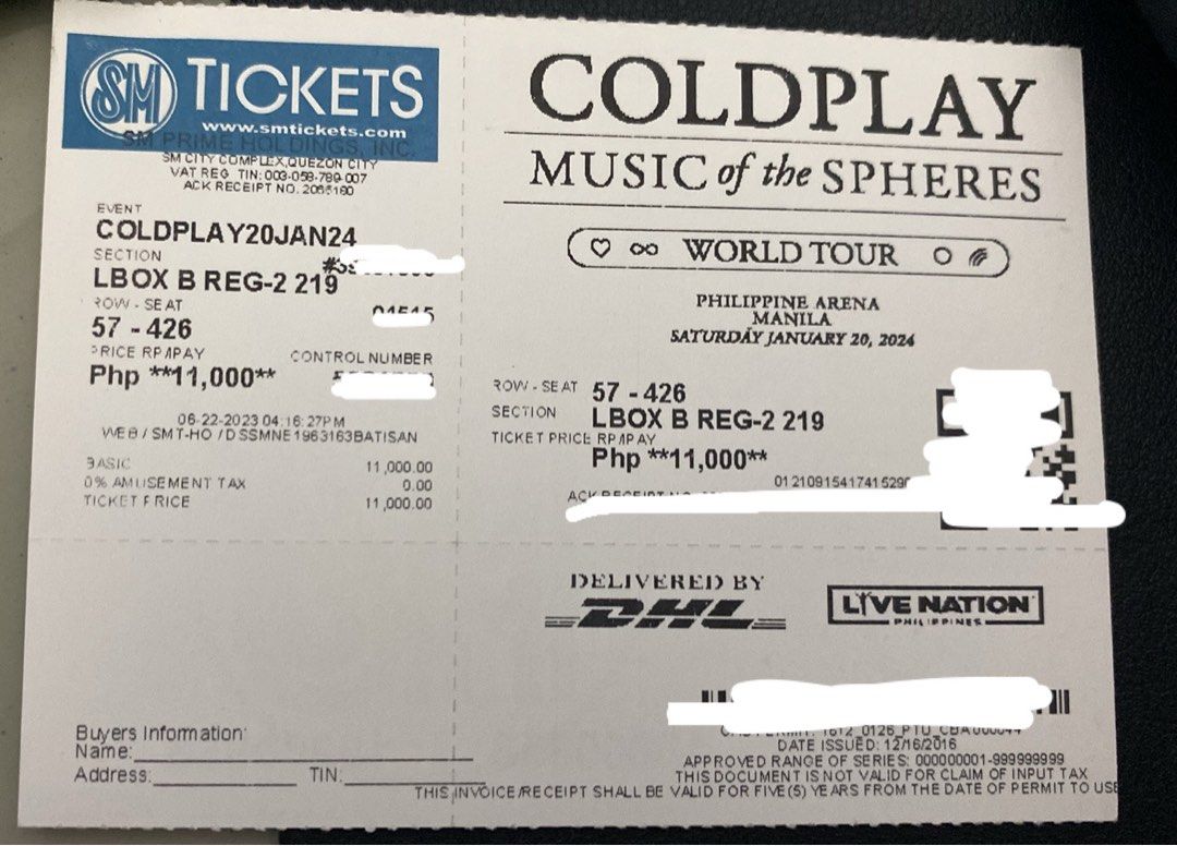 Coldplay Ph LBB REG 2 (Day 2), Tickets & Vouchers, Event Tickets on ...