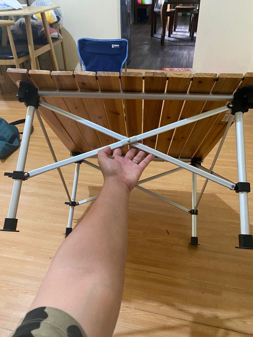 Coleman Natural Wood Roll Table, Furniture & Home Living, Outdoor ...