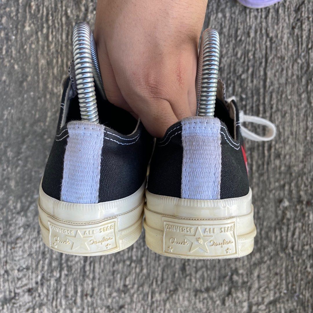 CONVERSE CDG PLAY LOW BLACK, Women's Fashion, Footwear, Sneakers on ...