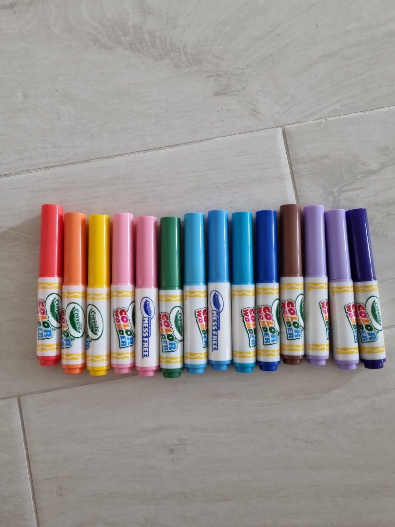 Crayola color Wonder Mess Free markers, Hobbies & Toys, Stationery ...