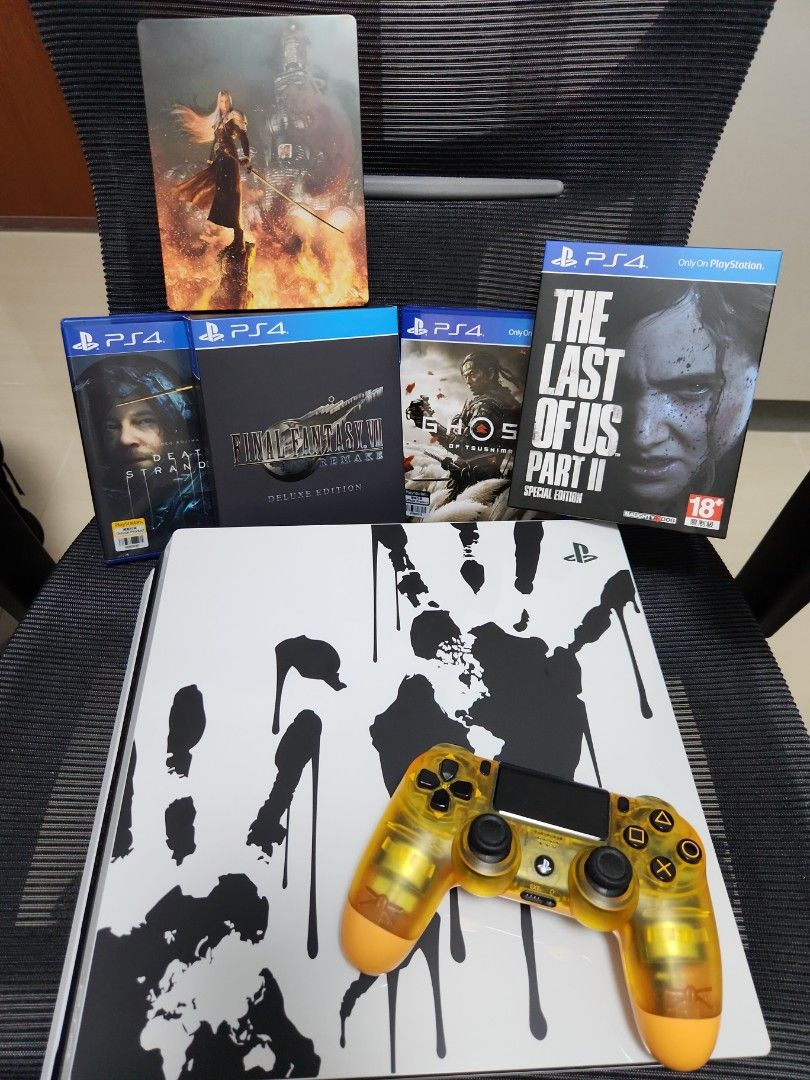 PlayStation 4 Pro Death Stranding 1TB with games, Video Gaming, Video ...