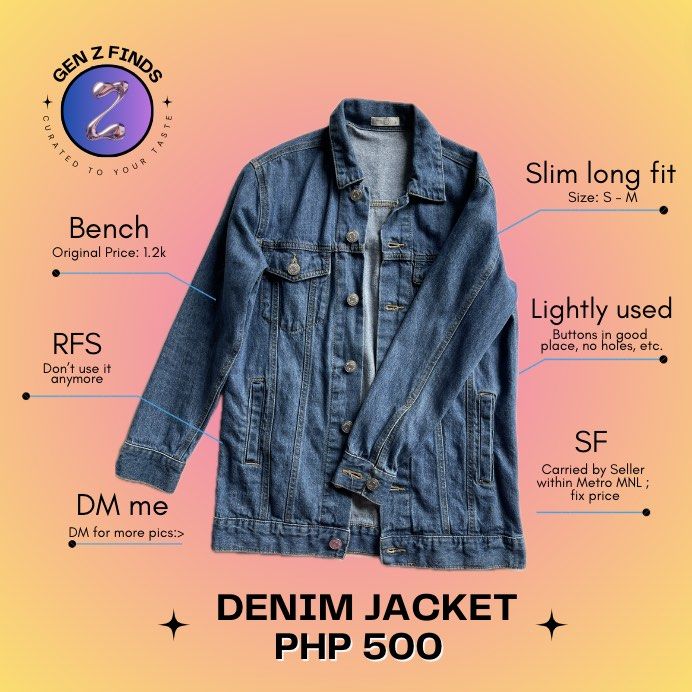 Denim Jacket (Bench), Women's Fashion, Coats, Jackets and Outerwear on ...