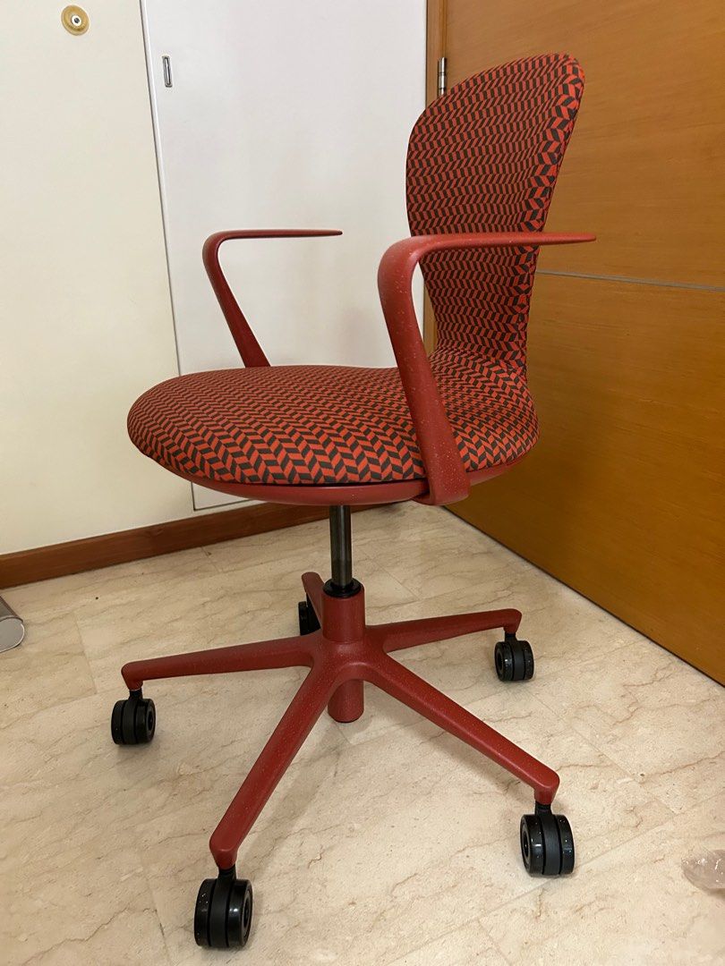 Office Chair - Designer Red, Furniture & Home Living, Furniture, Chairs ...