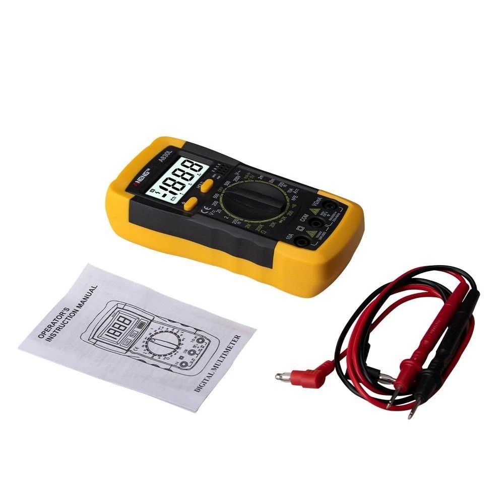Digital LCD Voltmeter Ammeter Ohmmeter Multimeter Volt AC DC Tester ...