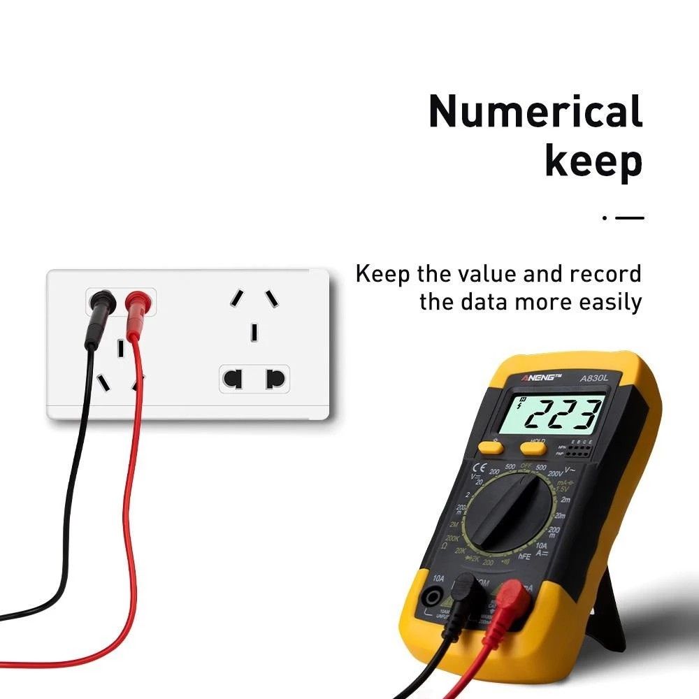 Digital LCD Voltmeter Ammeter Ohmmeter Multimeter Volt AC DC Tester ...