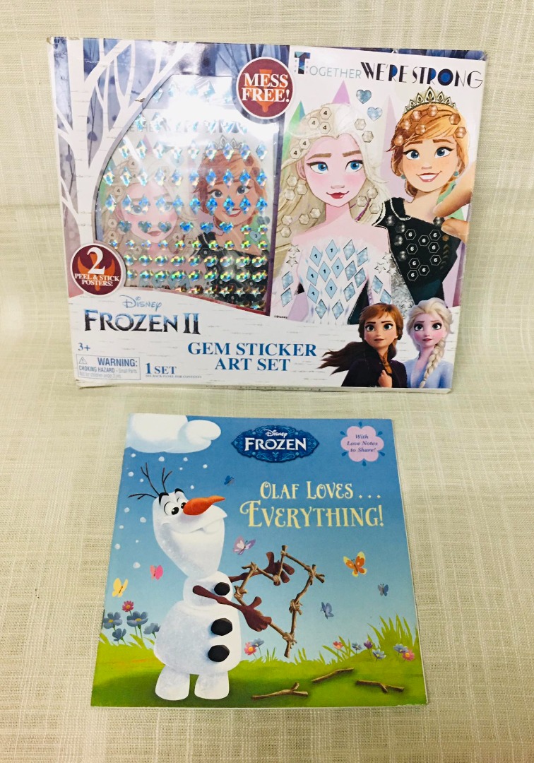 Disney Frozen Gem Sticker Art Set and Book Bundle, Hobbies & Toys ...