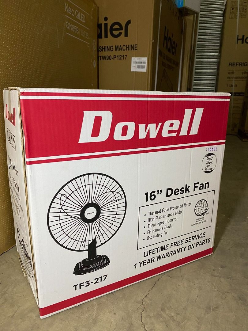 Dowell 16" TF3-217 Desk Fan, TV & Home Appliances, Other Home ...