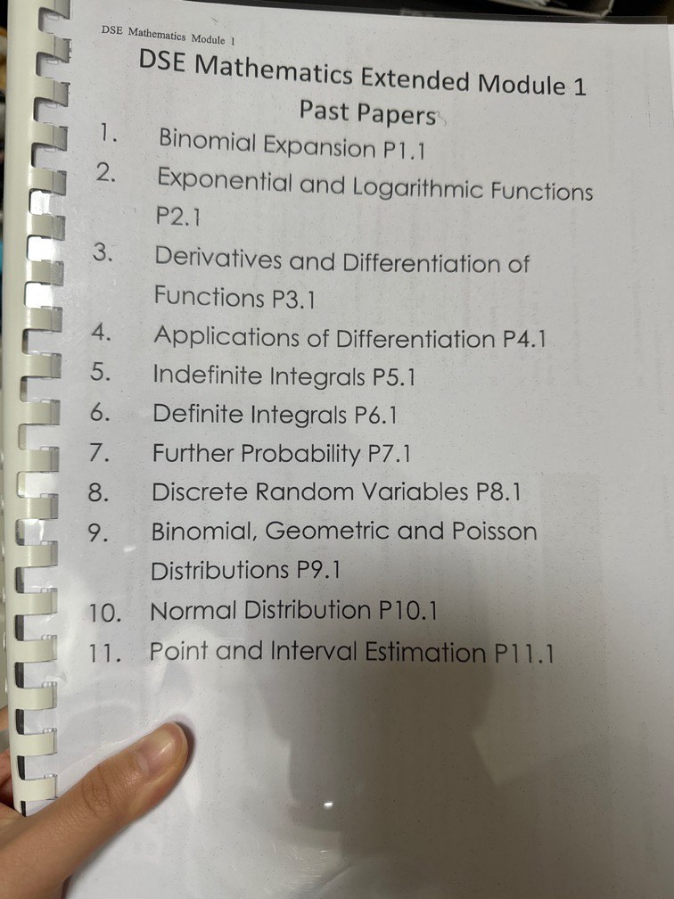 DSE PAST PAPER M1 by topic, 興趣及遊戲, 書本 & 文具, 教科書 - Carousell