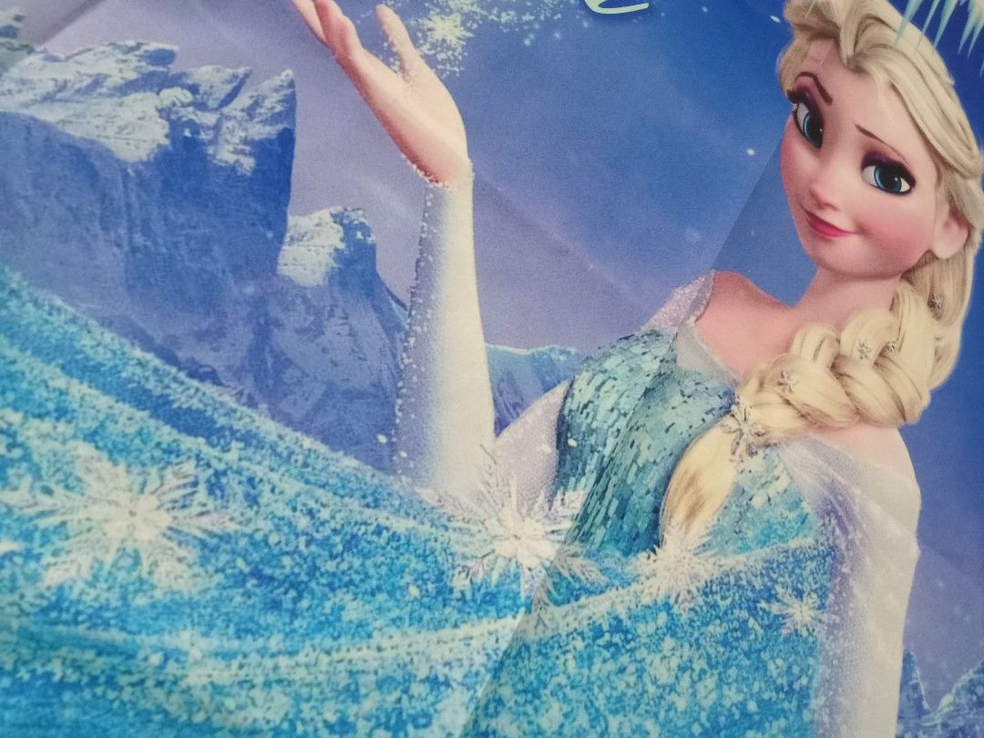 Elsa Frozen Backdrop Theme Birthday Party, Hobbies & Toys, Stationery ...