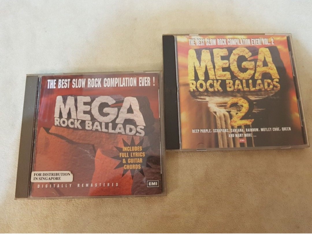 EMI Old Press Mega Rock Ballads And Mega Rock Ballads 2 Complete CD Set ...