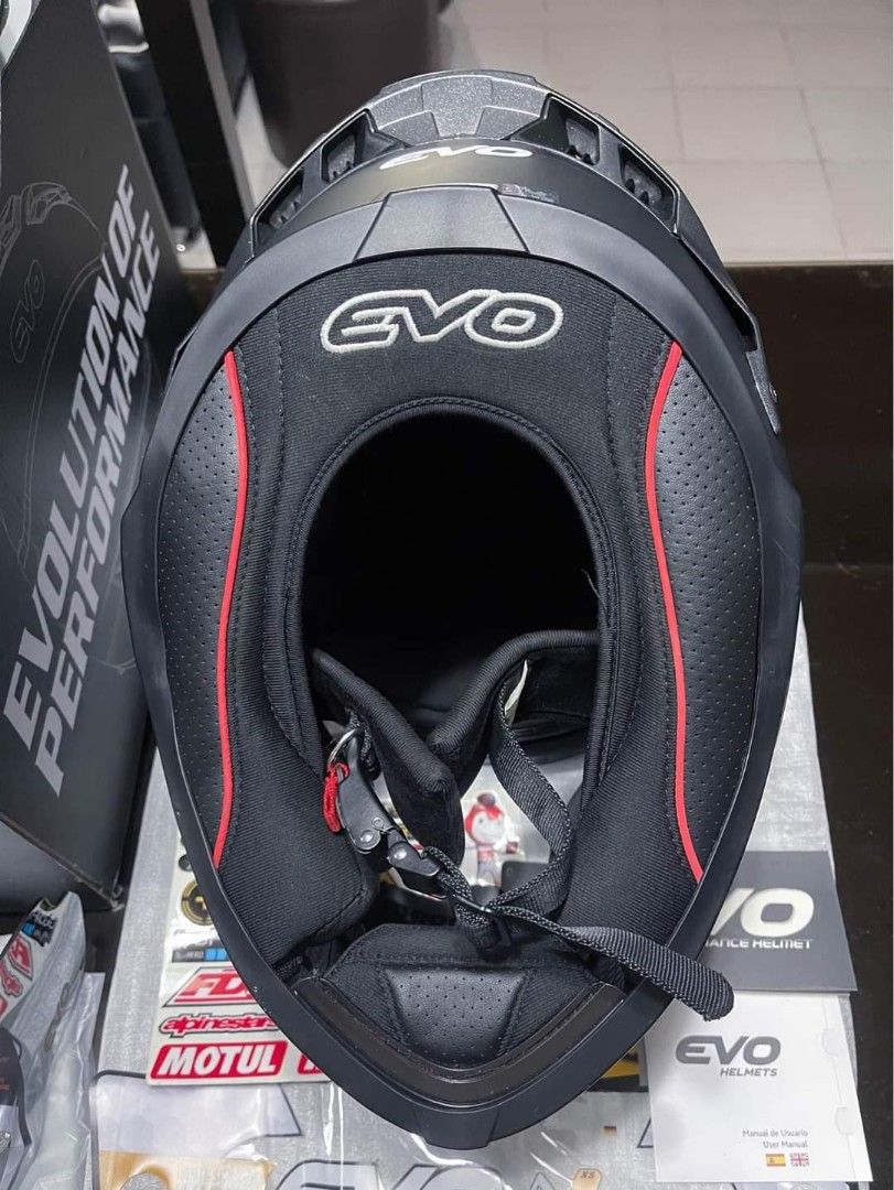 EVO Matte Titanium Helmet (Original), Motorbikes, Motorbike Parts ...