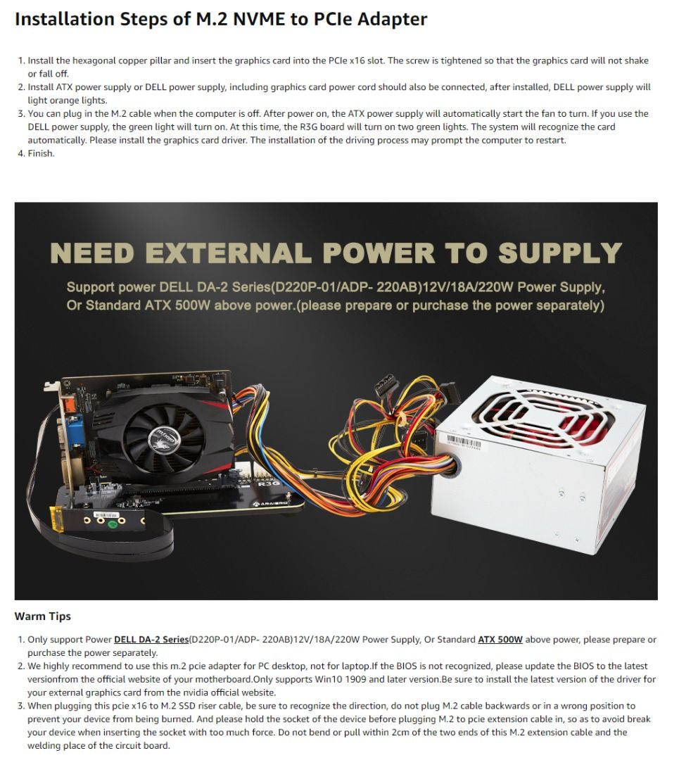 External Graphic Card eGPU Connector / Adapter (External GPU), 電腦＆科技 ...