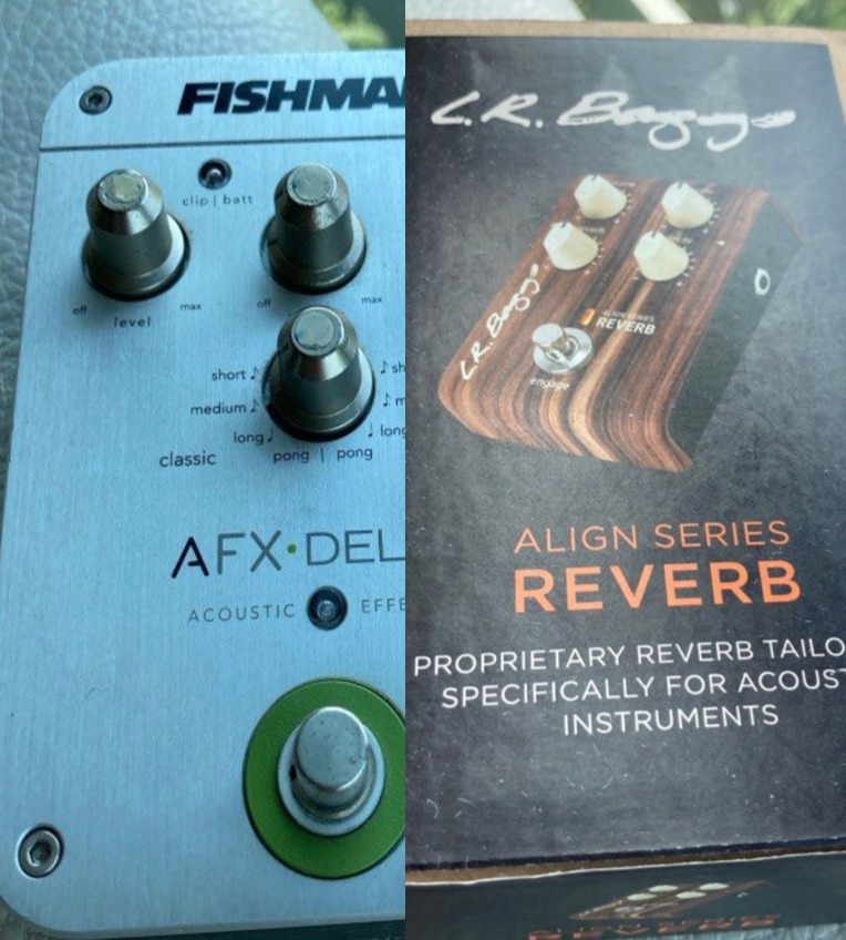 Fishman AFX Delay Acoustic Effect Stereo / LR Baggs Align Reverb Acoustic Guitar Pedal Effects ...