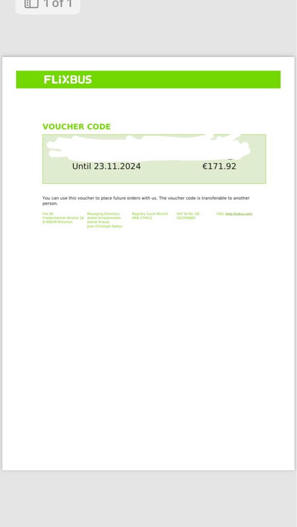 flixbus voucher ticket, Tickets & Vouchers, Flights & Overseas ...