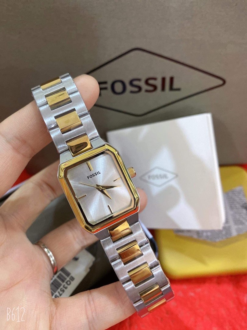 FOSSIL TWO TONE SMALL SIZE SQUARE TYPE DIAL AUTHENTIC WATCH, Women's ...