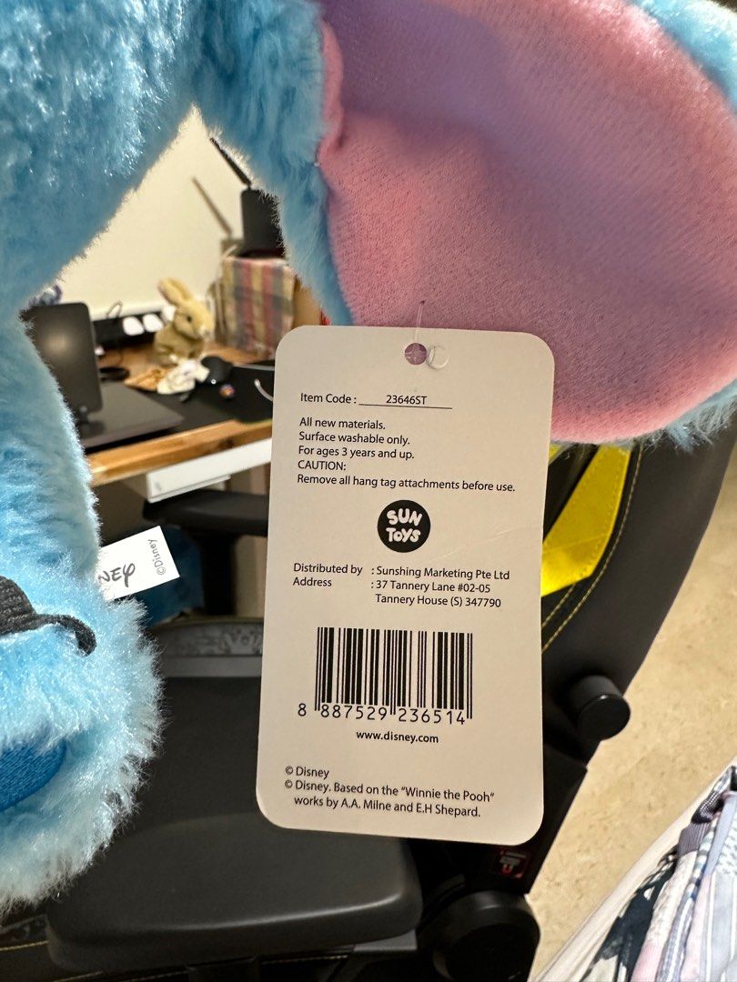 Furry Stitch Disney plushie plush soft toy lilo and stitch, Hobbies ...