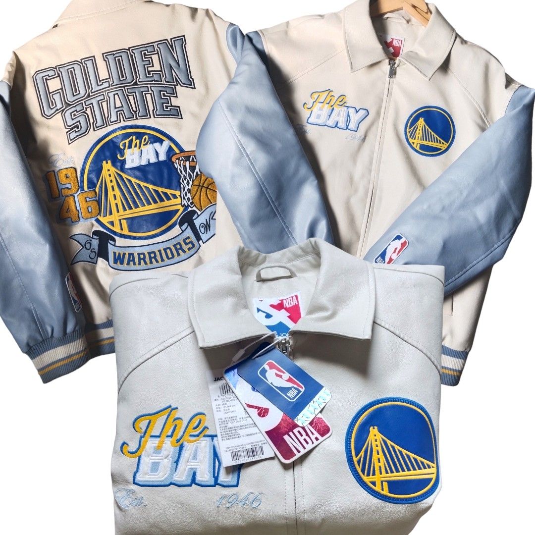 GSW Leather Jacket, Men's Fashion, Coats, Jackets and Outerwear on ...