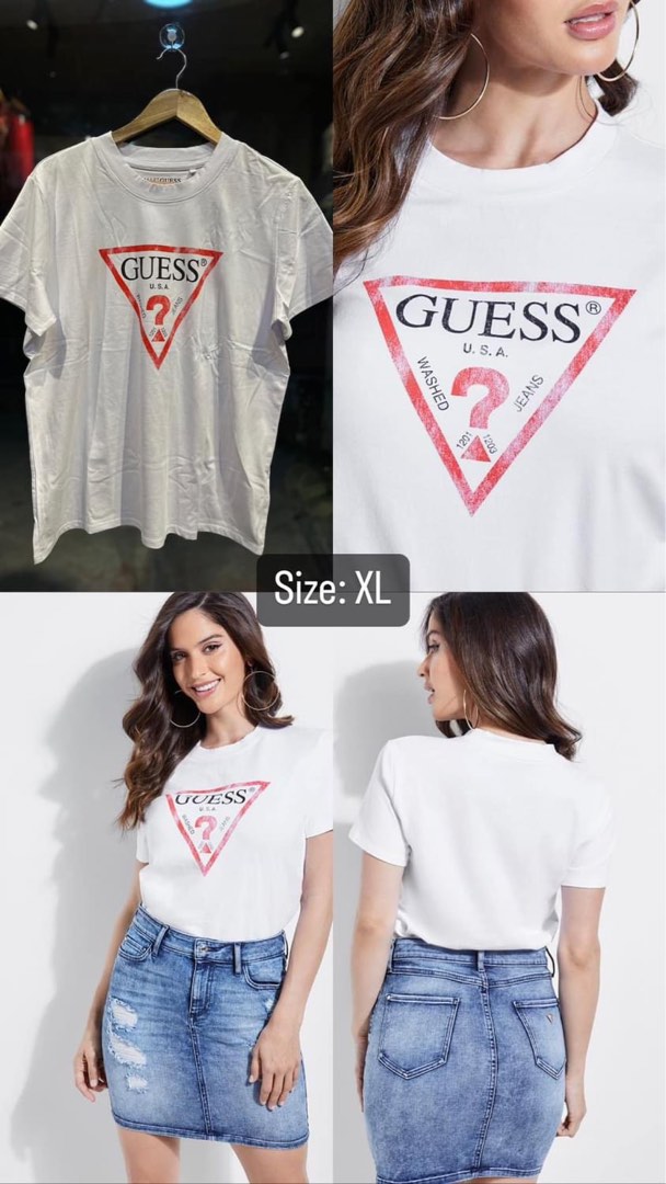 Guess women Shirt classic Xl, Women's Fashion, Tops, Shirts on Carousell