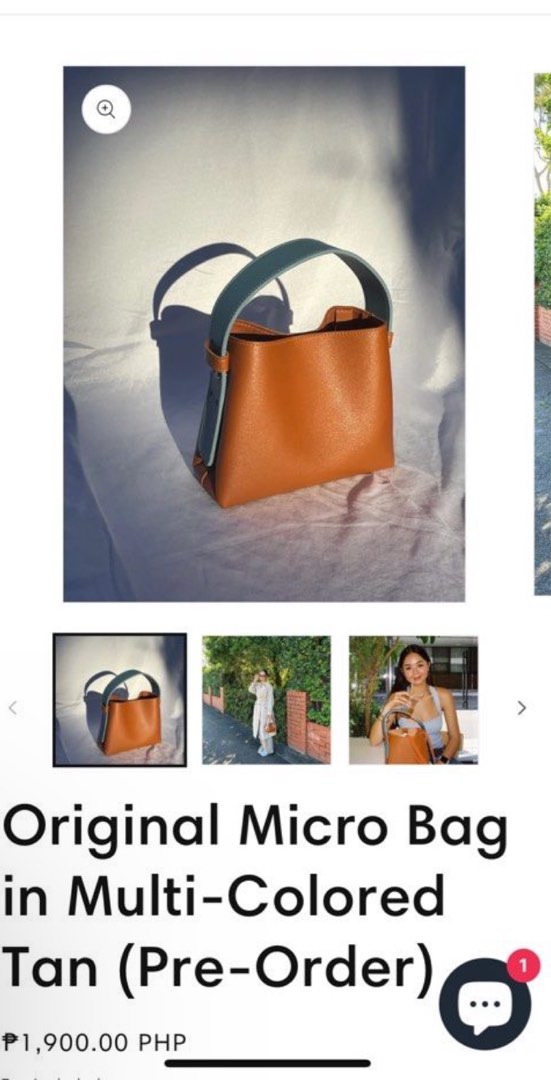 GVN the label micro bag (tan), Women's Fashion, Bags & Wallets ...