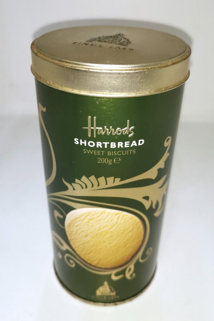Harrods Shortbread Sweet Biscuits Tin (EMPTY), Food & Drinks, Other ...