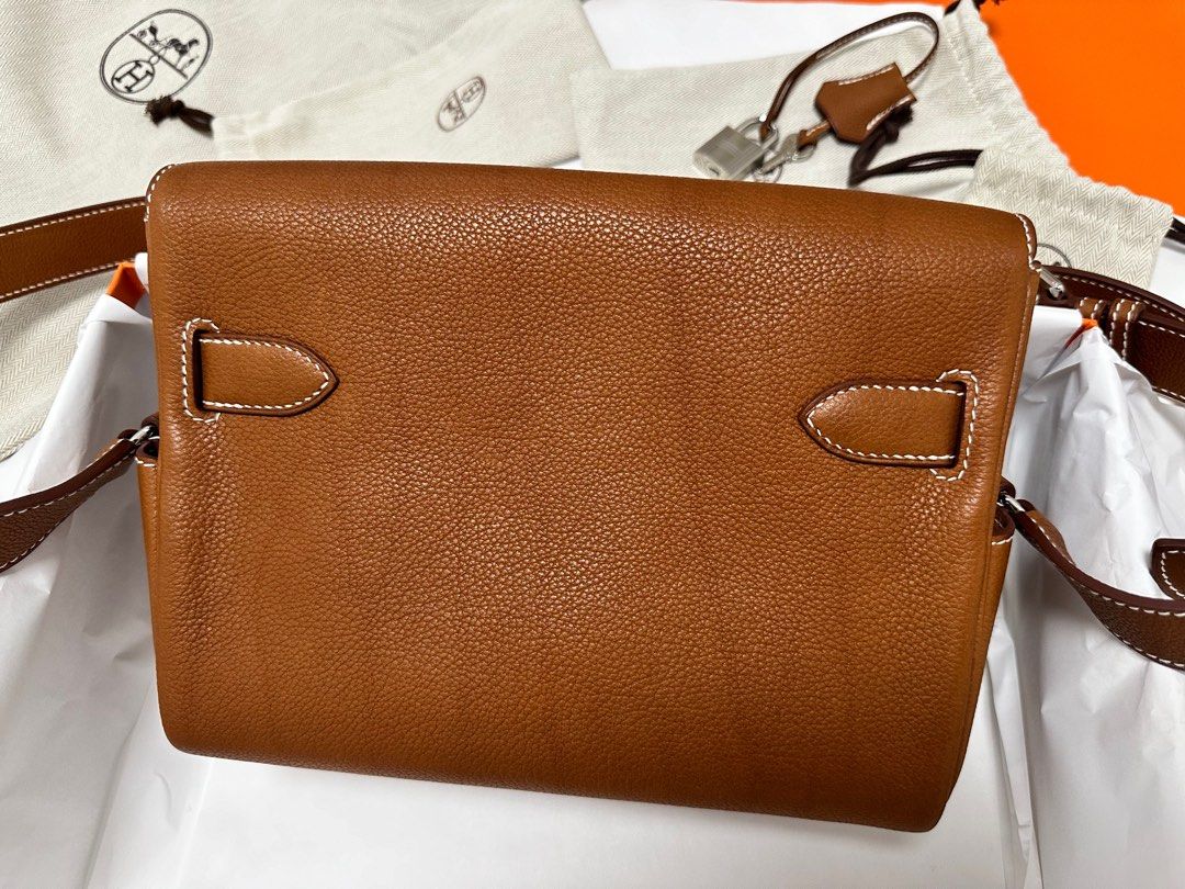 Hermes Kelly Messenger Barenia, Luxury, Bags & Wallets on Carousell