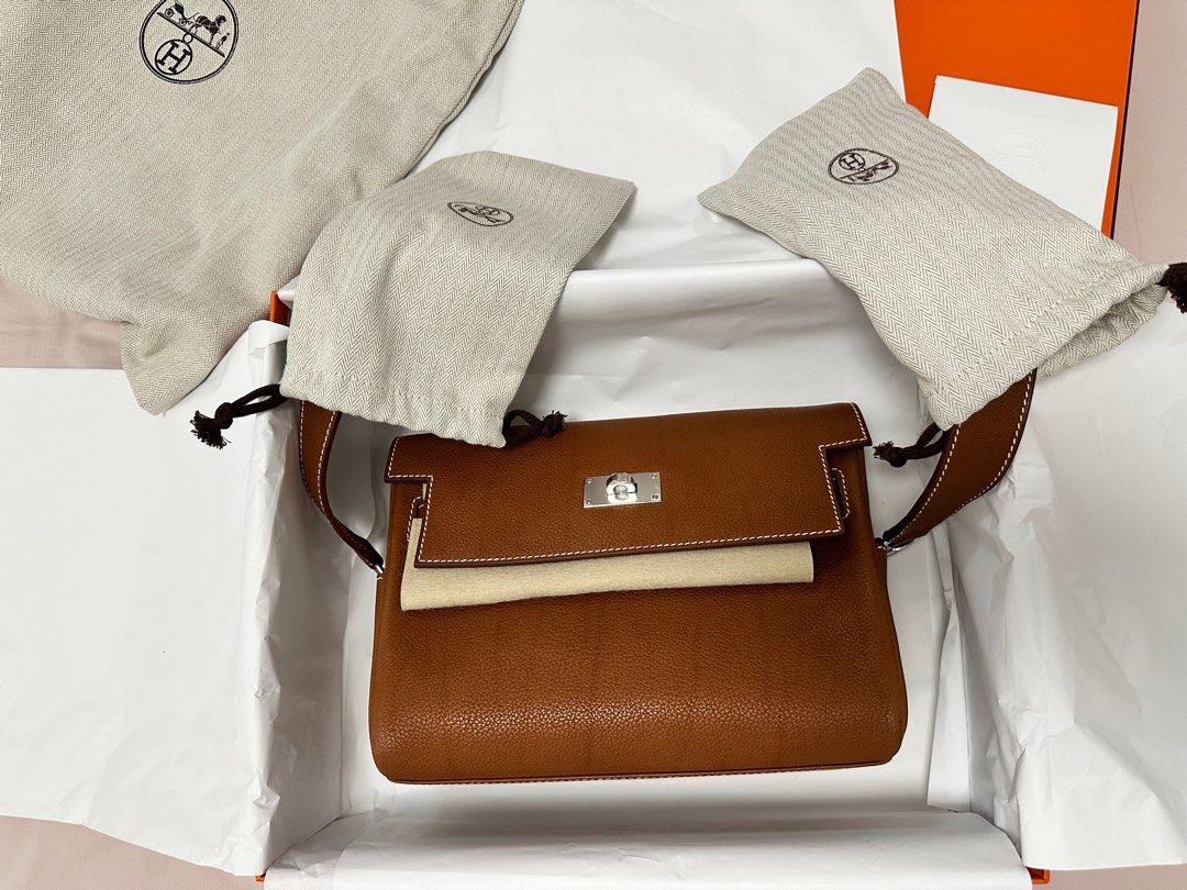 Hermes Kelly Messenger Barenia, Luxury, Bags & Wallets on Carousell