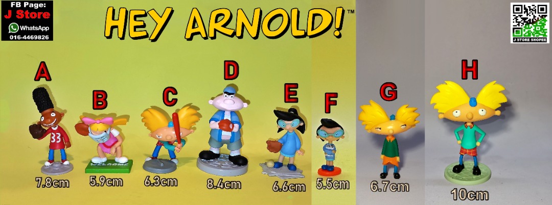 Hey Arnold figure collection ( J Store ), Hobbies & Toys, Toys & Games ...