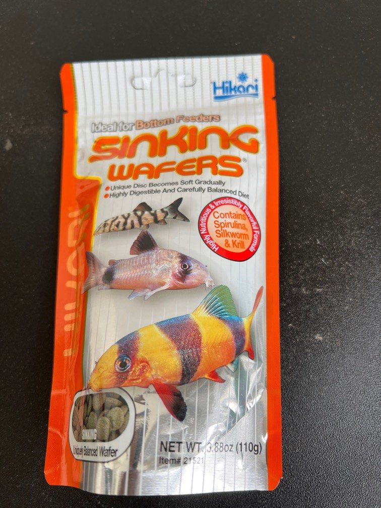 Hikari tropical sinking wafers 110g, Pet Supplies, Pet Food on Carousell